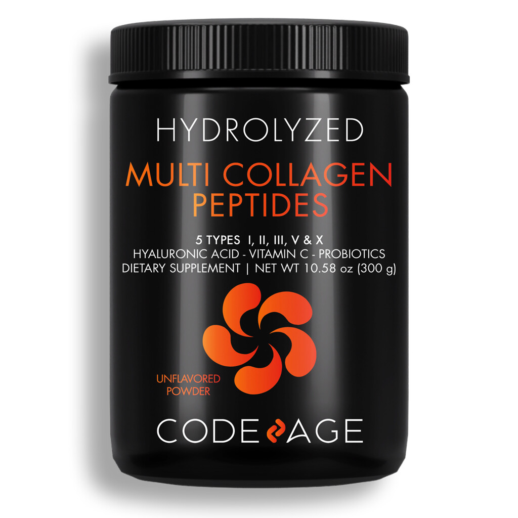 Codeage Multi Collagen Peptides + Probiotics Black Edition, Vitamin C ...