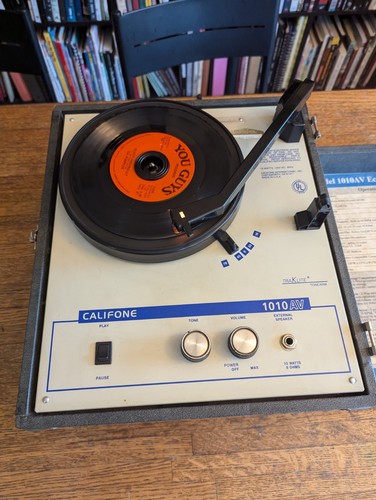 Califone 1010AV Vintage Portable Record Player TESTED! ROCKSTEADY ...