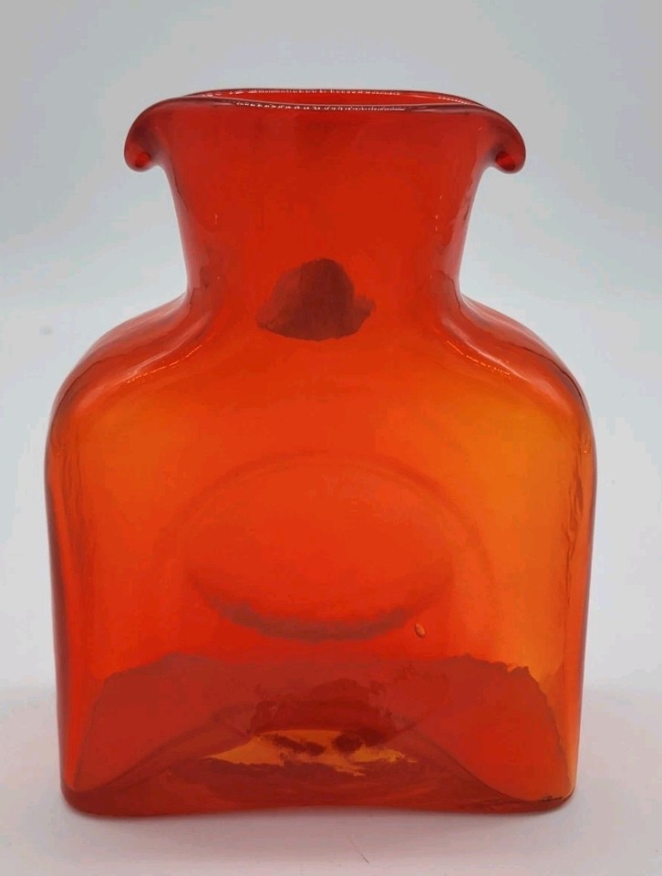 Blenko MINI Experimental Dreamsicle 384M Water Bottle, Double Spout ...