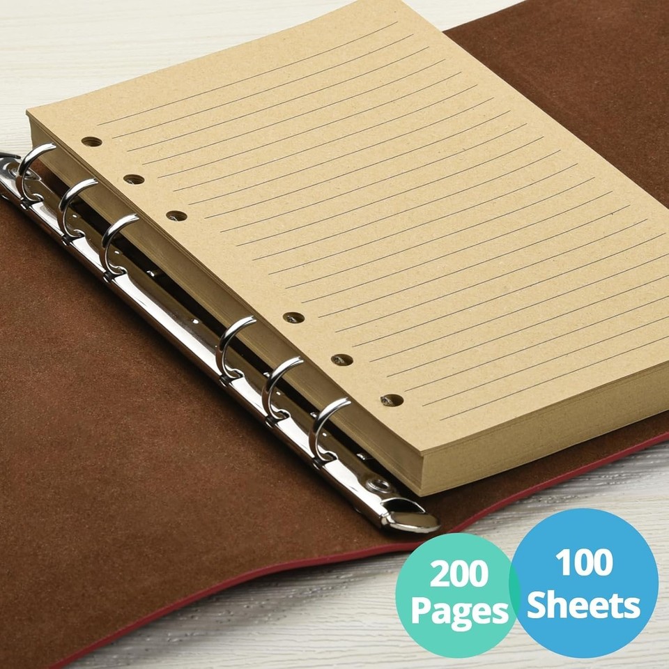 A6 Lined Paper Refill 200 Pages - for 5x7 Journal Notebook Inserts | eBay