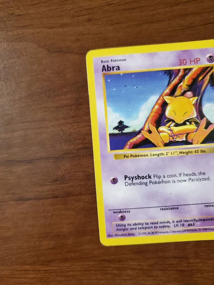 Abra - 1999 Pokemon Base Set - #43/102 Shadowless | eBay