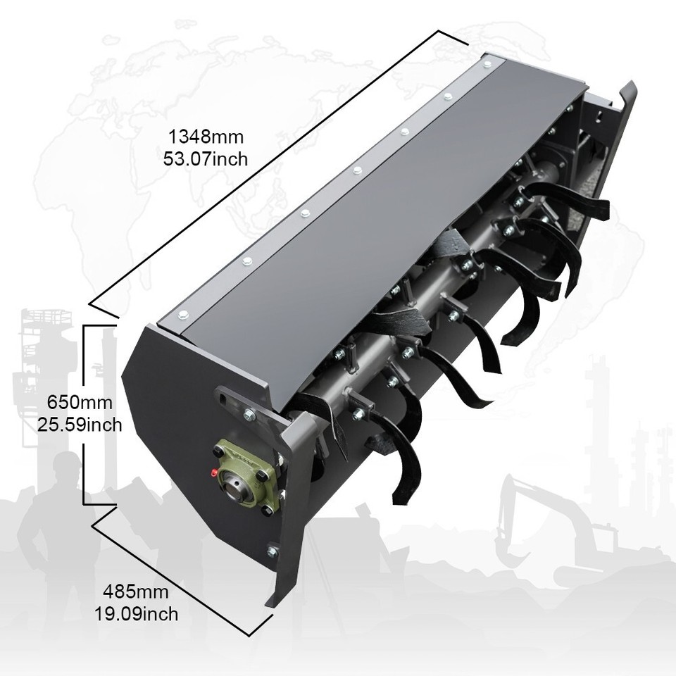 Skid steer loader attachments: trencher,fork, log grab, bucket, rotary tiller | eBay