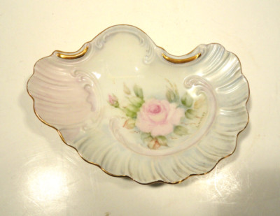 Hand Painted Shell Shaped Dish Artist Signed | eBay