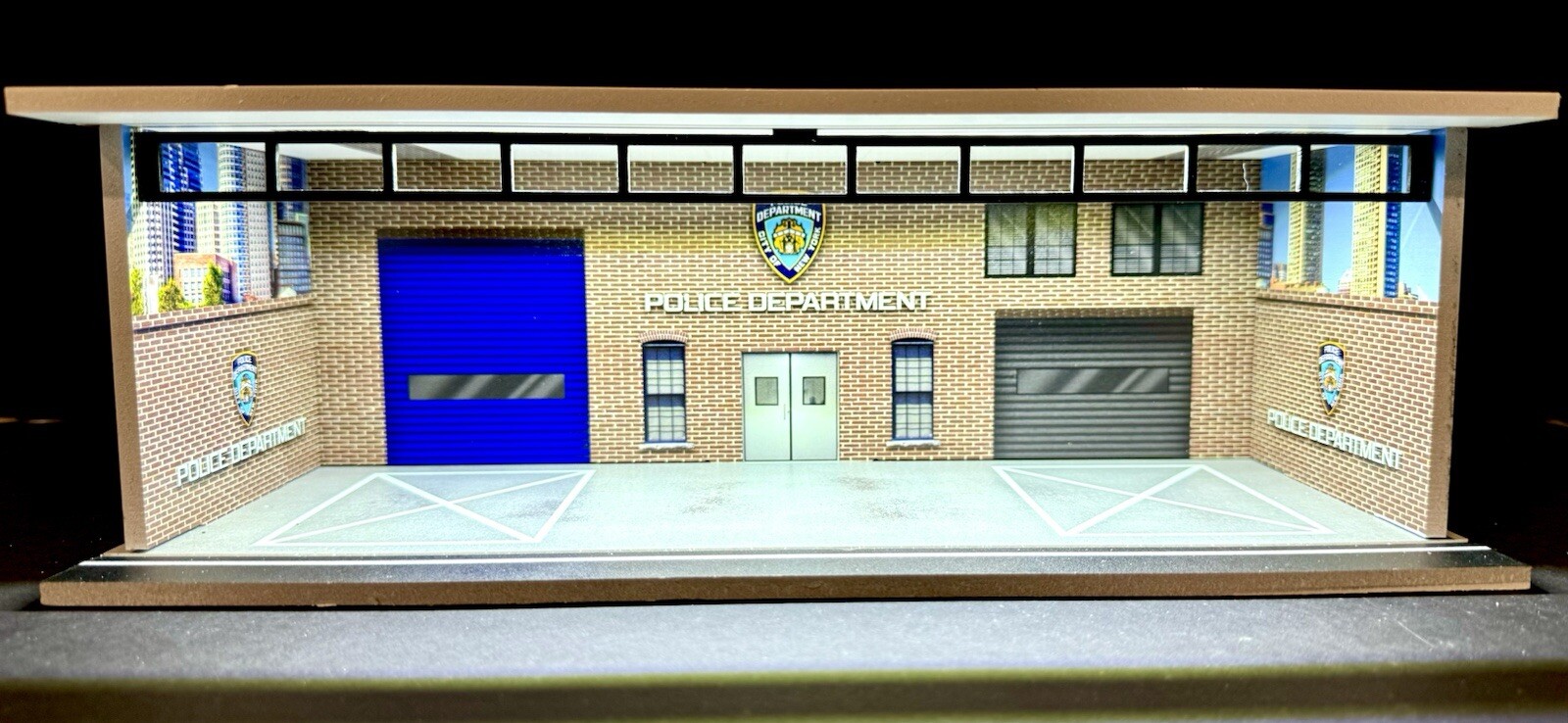 NYPD Theme FOR Hot Wheels 1:64 Model Diorama Garage LED Lighting! | eBay