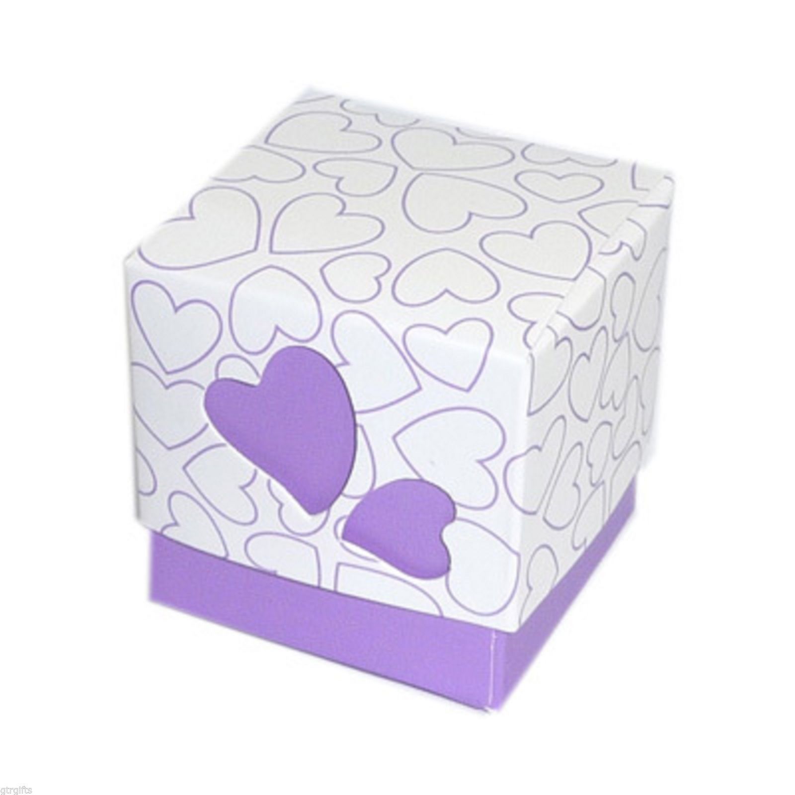 Pack of 10 Purple Heart Favour Boxes - XB0496 | eBay UK