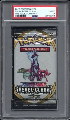 PSA 9 Mint Pokemon Card Rebel Clash Sampling Pack Booster Pack Fun Pack ...