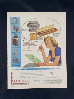 Magazine Ad* - 1949 - Ronson Lighters - 6 models shown | eBay