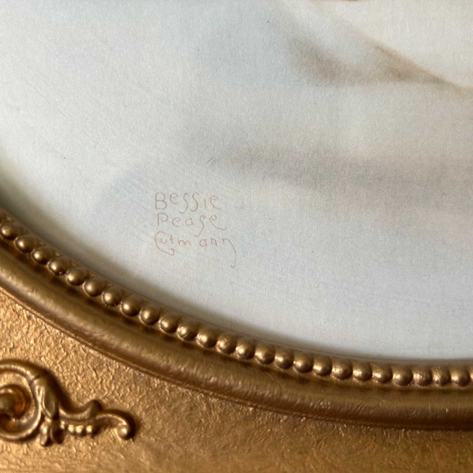 Vtg Ornate Gold Frame with Bessie Peace Gutmann Golden Glow of ...
