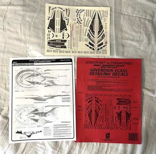 Decal Set for the STAR TREK SOVEREIGN CLASS USS ERTL Enterprise-E kit ...