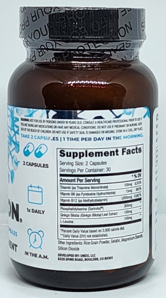 UMZU CORTIGON Cognitive Support Dietary Supplement 60 Capsules Best By ...