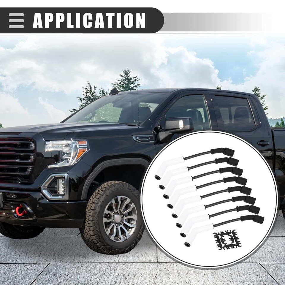 Ceramic Spark Plug Wire Set Accel 9070C Extreme 9000 for GM LS3/LS4/LS7 ...