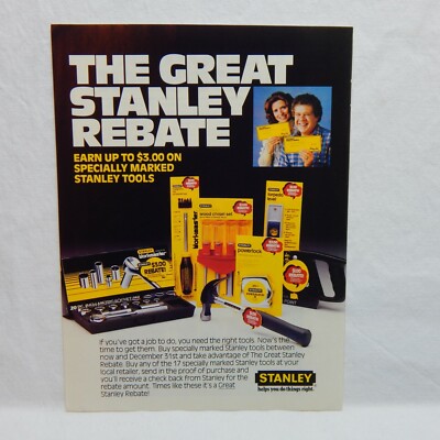 STANLEY TOOLS VINTAGE ADVERTISING MAGAZINE PAGE, NOV, 1982 | eBay