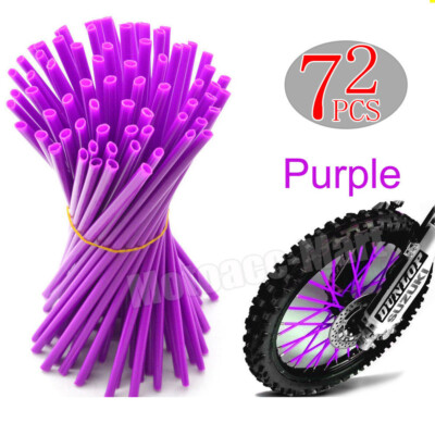 72x Purple SPOKE WRAPS SPOKE COATS COVER Universal For YAMAHA HONDA ...