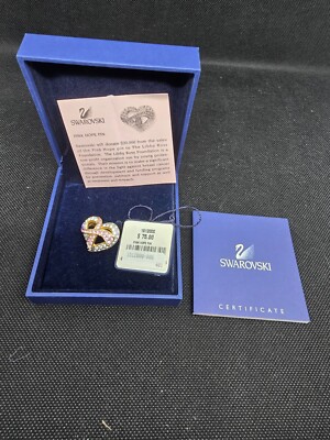 Swarovski Crystal SCS Pink Hope Pin Brooch | eBay