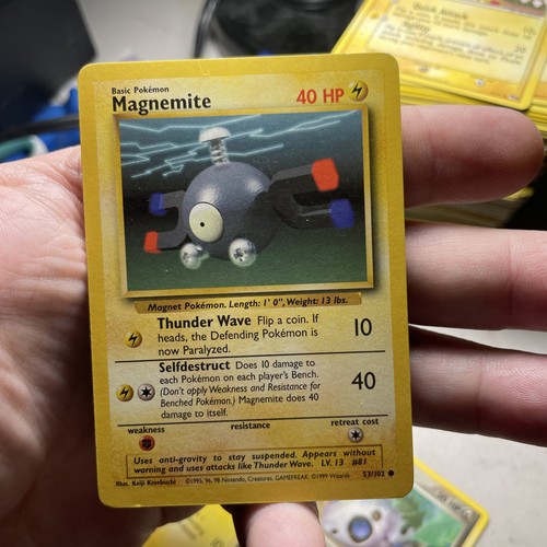 (2x) Pokemon TCG - Magnemite - Base Set Unlimited - 53/102 Common - LP ...