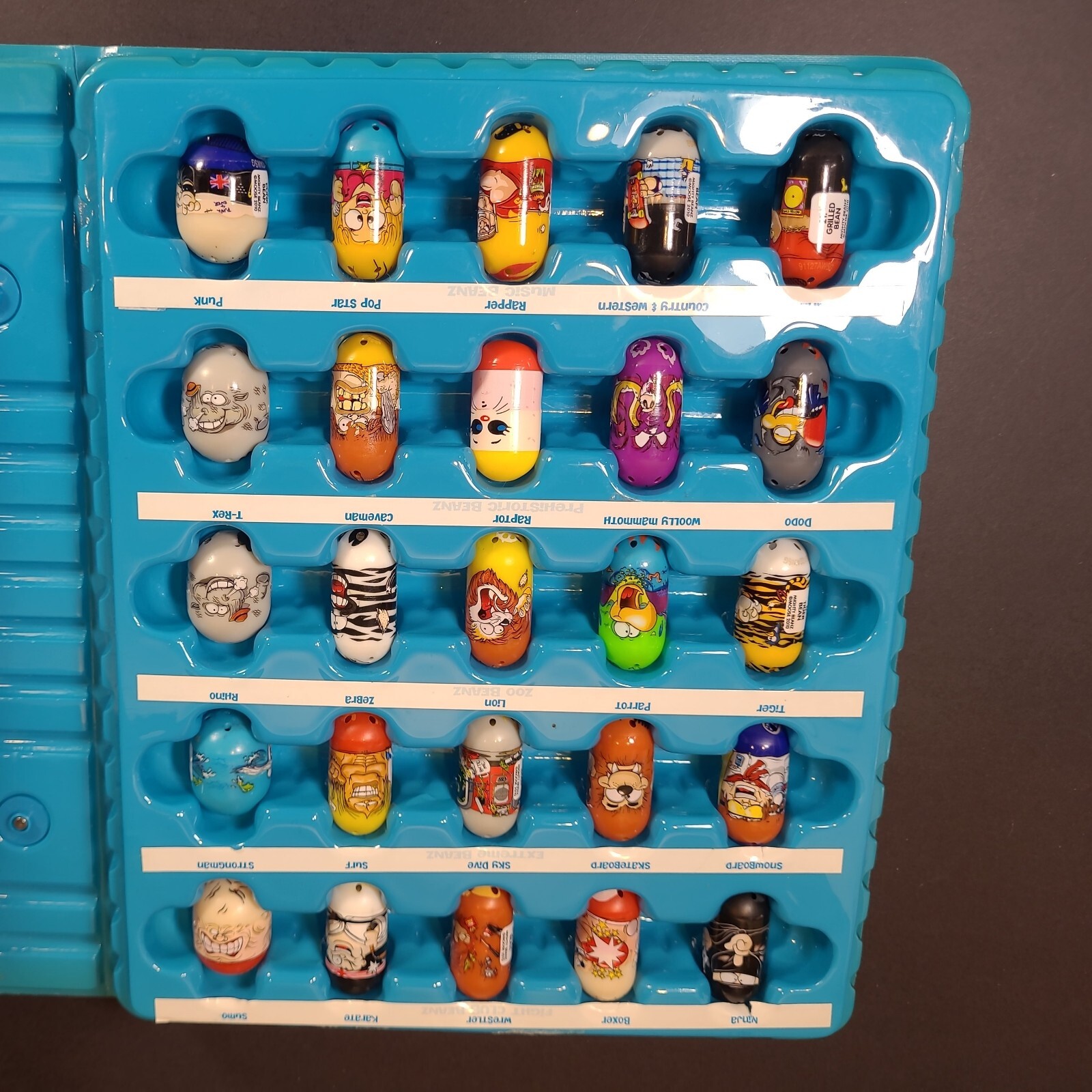 Mighty Beanz Lot in Blue Case Various Mighty Beanz please view pictures ...