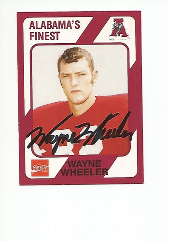 WAYNE WHEELER Autographed Signed 1989 card Alabama Crimson Tide ...