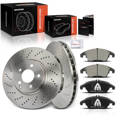 Brake Discs & Brake Pads Front 322mm for Mercedes-Benz E200 E220 E250 ...
