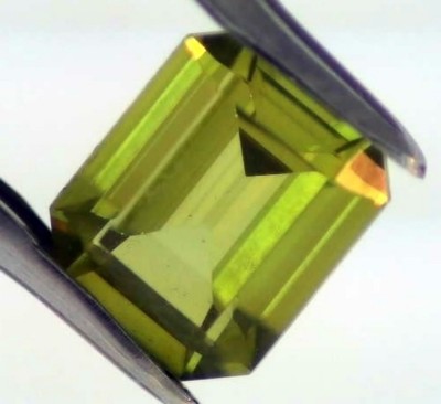 MAN MADE SYNTHETIC PERIDOT 12 X 10 MM EMERALD CUT OUTSTANDING COLOR AAA ...