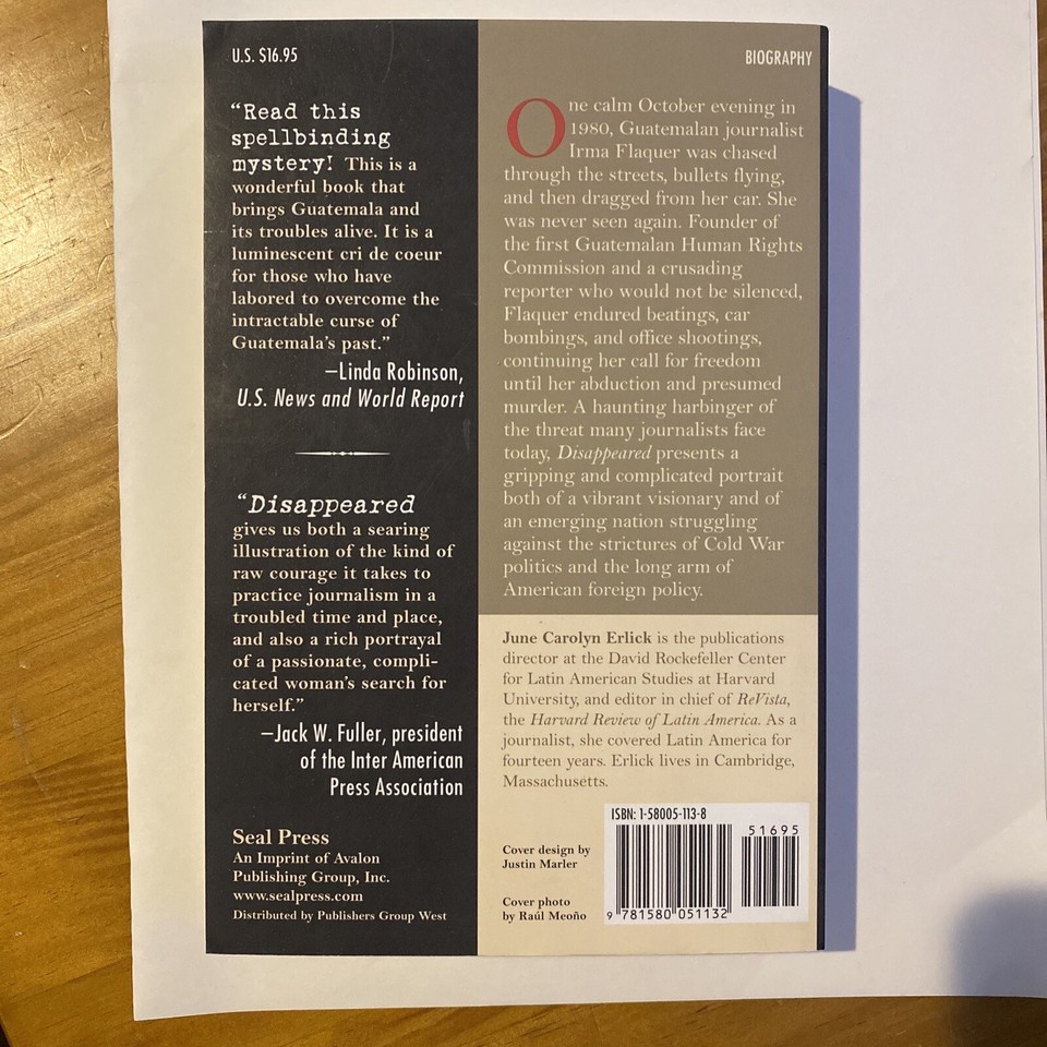 Disappeared: A Journalist Silenced by June Carolyn Erlick 2004 Like new | eBay
