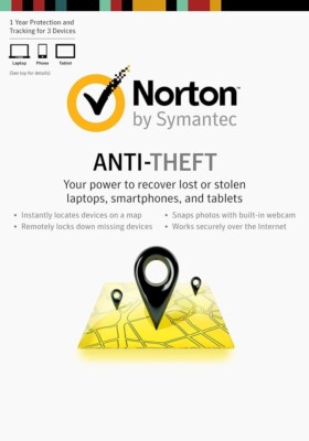 Symantec Norton Anti Theft for Laptop Phone & Tablet - 1 Year 3 Devices ...