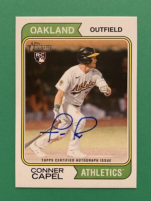 CONNER CAPEL Signed ROOKIE 2023 Topps Heritage Real One Autograph ...
