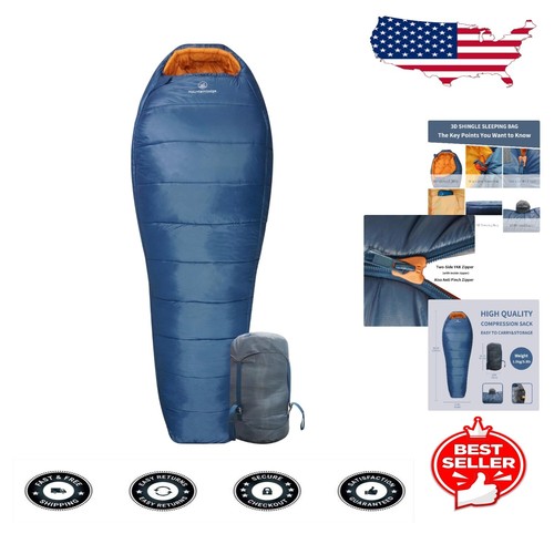 Lightweight Ultralight Semi-Rectangular Sleeping Bag 15℉ with Storage ...
