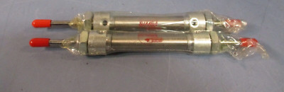 Lot of (2) BIMBA Double-acting double-end rod pneumatic air cylinder ...
