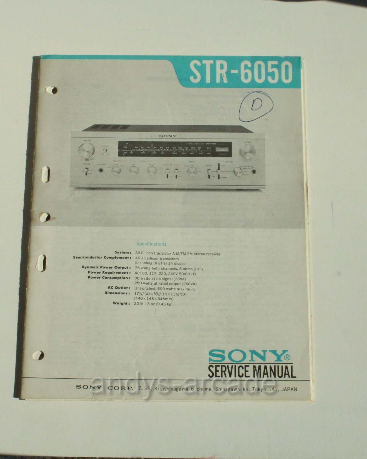 Sony STR-6050 AM-FM Stereo Receiver See video for sale online | eBay