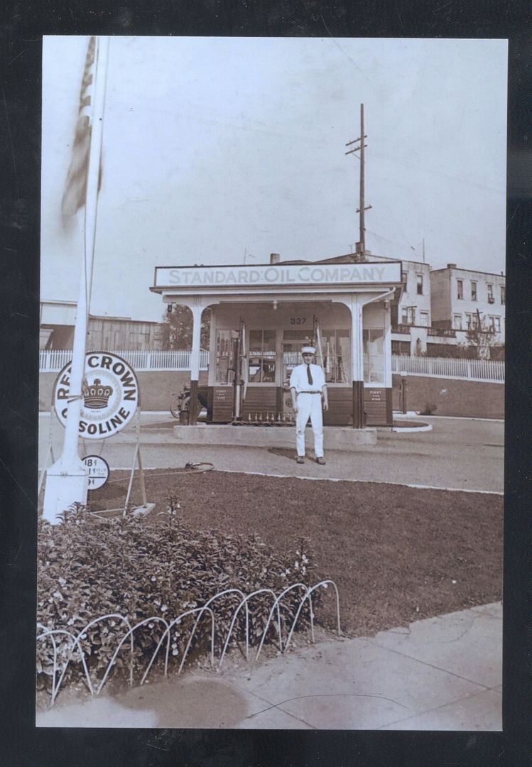 REAL PHOTO SEATTLE WASHINGTON 1st & vine red crown gas station postcard ...