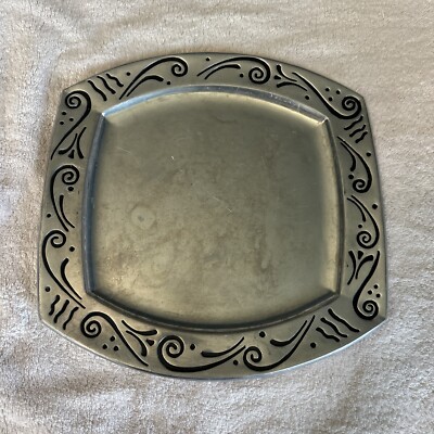 LENOX METAL SERVEWARE SPYRO 14" SQUARE SERVING TRAY PLATTER | eBay