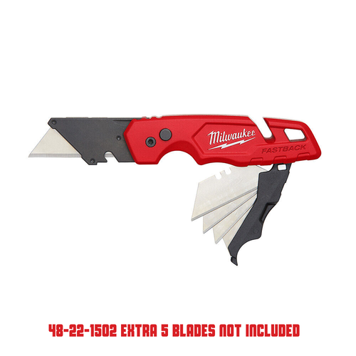 Milwaukee 48-22-1502 FASTBACK Folding Utility Knife w/ Blade Storage | eBay