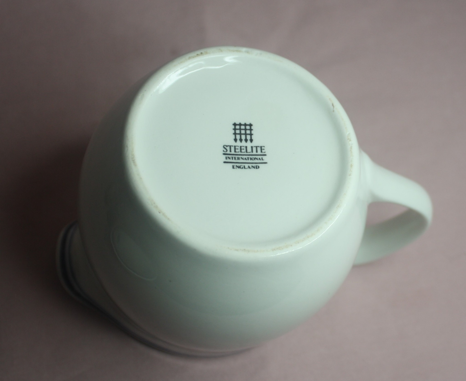 STEELITE INTERNATIONAL HOTEL WARE MILK PITCHER & DESSERT BOWL BLUE LOGO ...