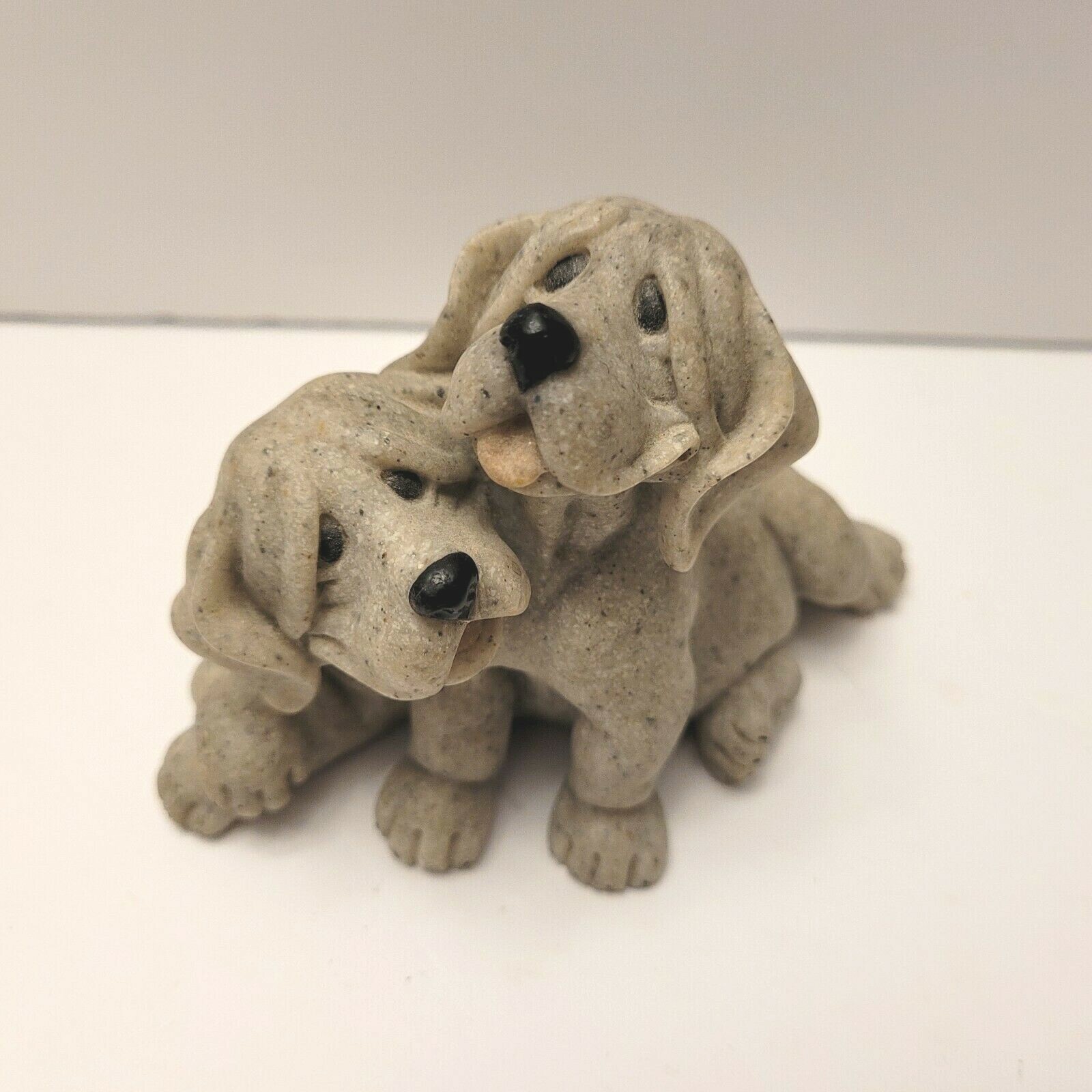 Quarry Critters Dog Figurine Pebbles and Patch 2001 Second Nature 2 ...