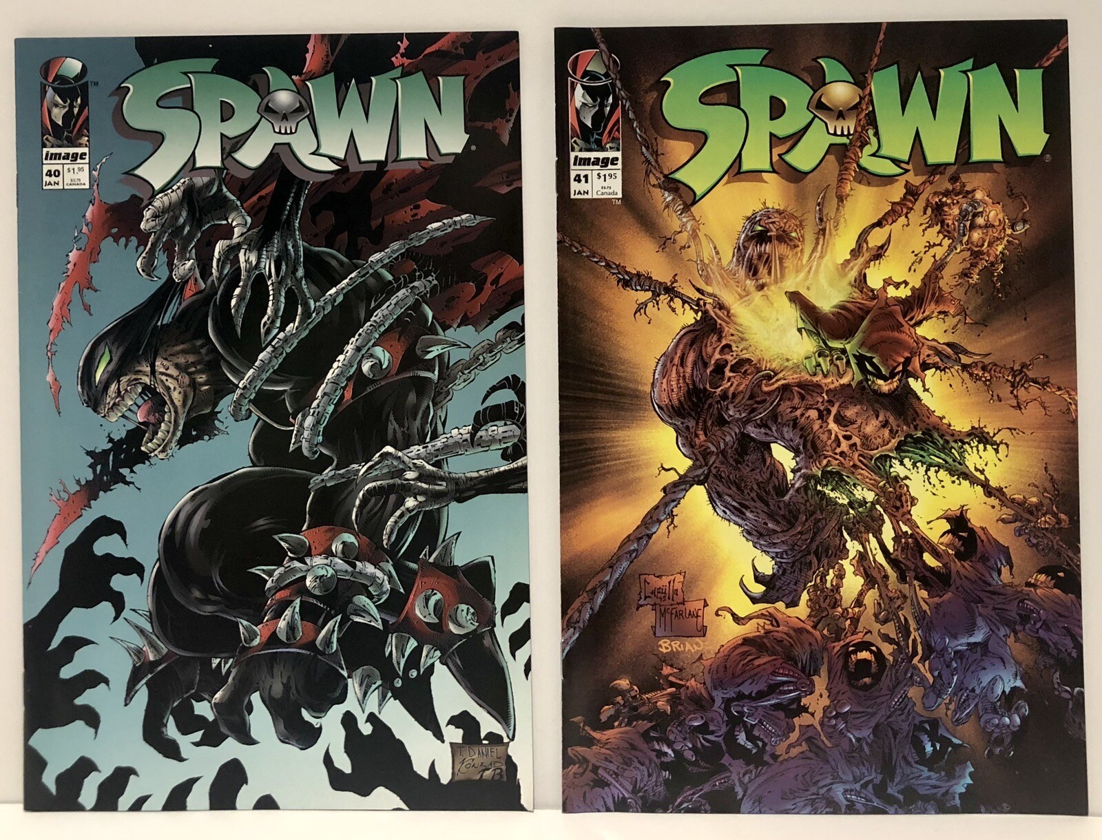 SPAWN #s 40 41 [1992 2 Comics Image] NM McFarlane Capullo Daniel Cygor Curse | eBay