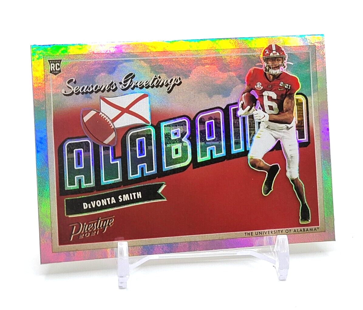 DeVonta Smith ROOKIE CARD "Season's Greetings" 2021 Panini Prestige #SG ...