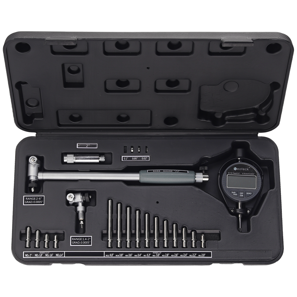 Neoteck Dial Bore Gauge Deep Engine Measuring Cylinder Tool 1.4-6"/0. ...
