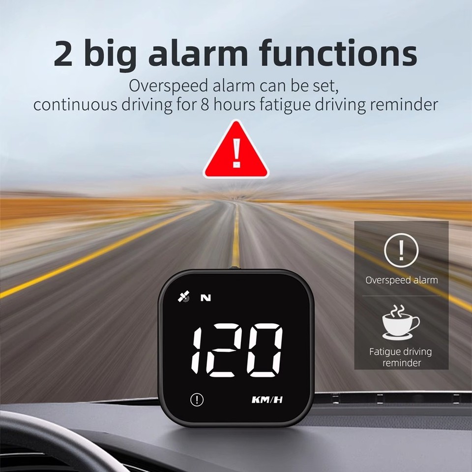 Head- Display LED Auto Speedometer Digital Alarm Reminder for HUD ...