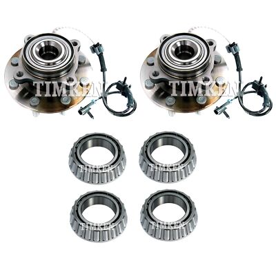 Front and Rear Wheel Bearings & Hubs Kit Timken For Silverado Sierra ...