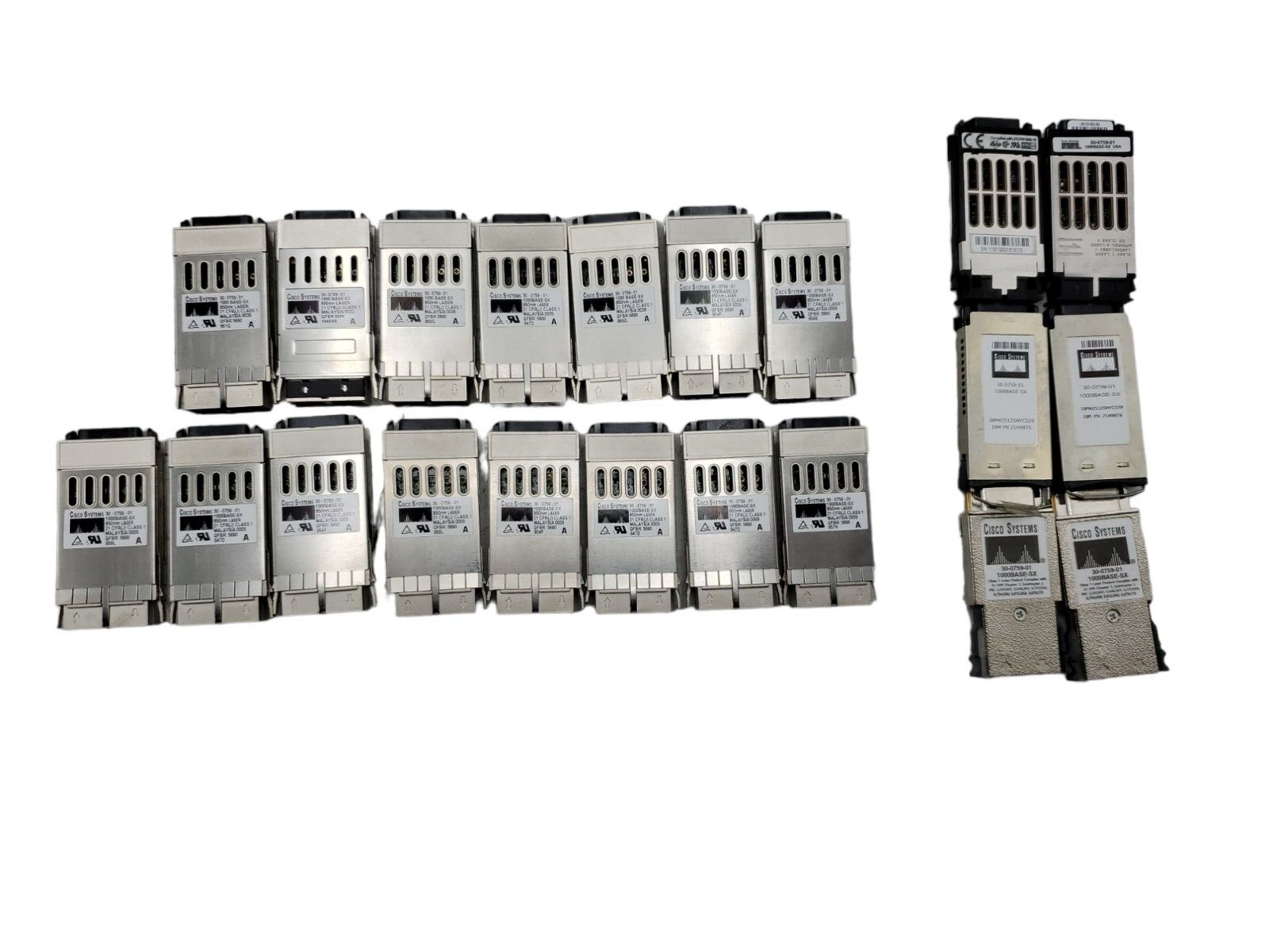 (LOT OF 21) Cisco Systems Fiber Optic Module 30-0759-01 1000Base-SX ...