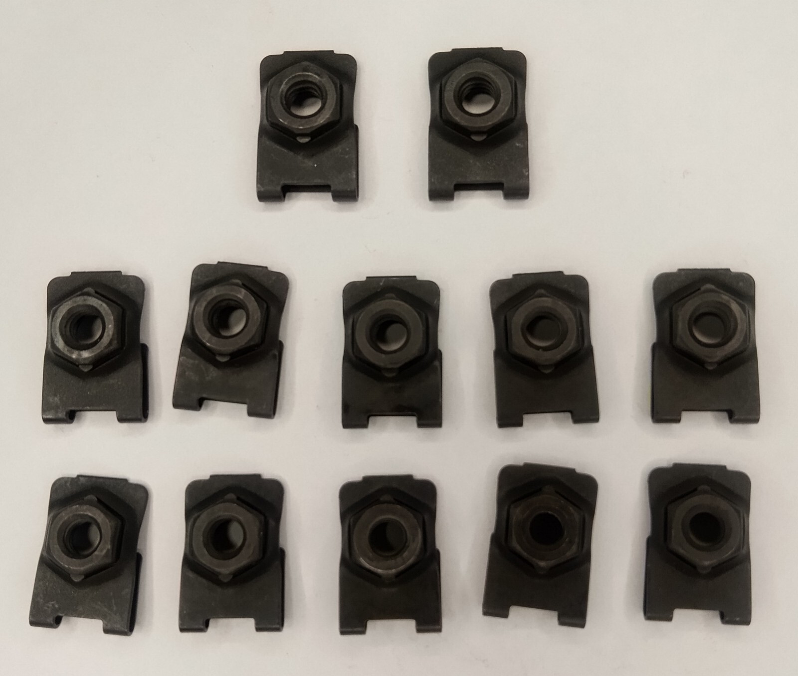 12 pcs. Black Tinnerman Nuts 1/4-20 U-nuts J-nuts body fender well ...