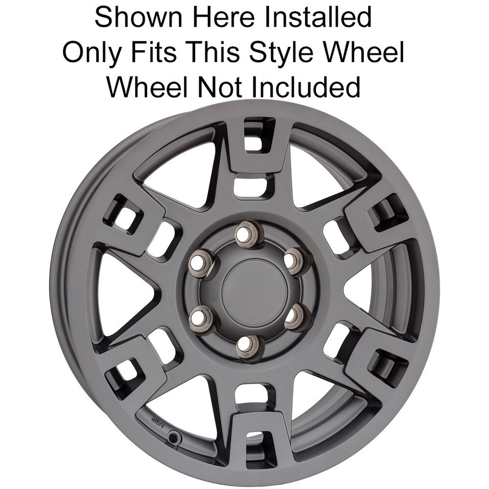 New Set of 4 Blank Grey Center Caps - For 17" 4Runner Tacoma TRD Wheel ...