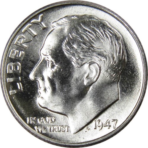 1947 Roosevelt Dime BU Uncirculated Mint State 90% Silver 10c US Coin ...