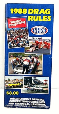 1988 NHRA Official Drag Racing Rules Competition Guidelines & Technical ...