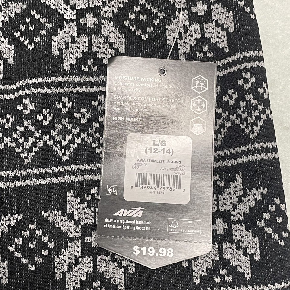 Womens Ladies 2 Piece Avia Gray Activewear Leggings Jacket Set Sz Yth ...