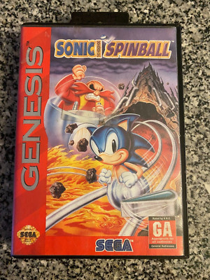 Sega Genesis Sonic Spinball AUTHENTIC TESTED & WORKING Complete In Box ...