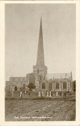 REAL PHOTO POSTCARD OF HEMINGBROUGH CHURCH, (NEAR SELBY) EAST YORKSHIRE ...