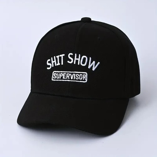 Unisex Baseball Cap - Sh*t Show Supervisor in Black - Embroidered ...