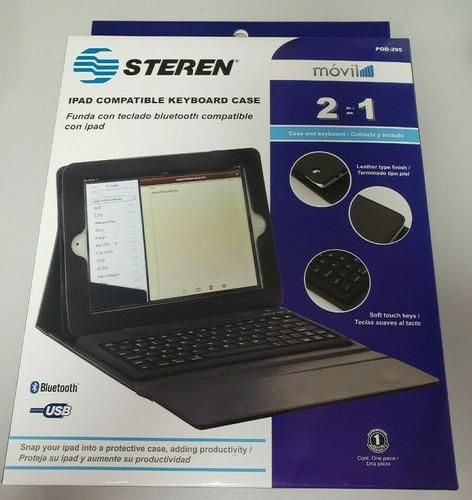 STEREN POD-i-Pad black case with compatible Bluetooth keyboard ...