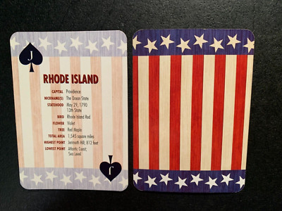 Swap Playing Cards RHODE ISLAND Fun State Facts JACK OF SPADES 2007 | eBay